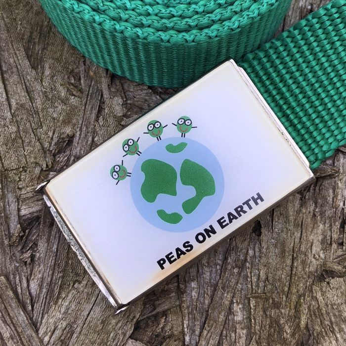 Vintage Vintage 2005 David & Goliath Peas On Earth Pop Art Belt | Grailed