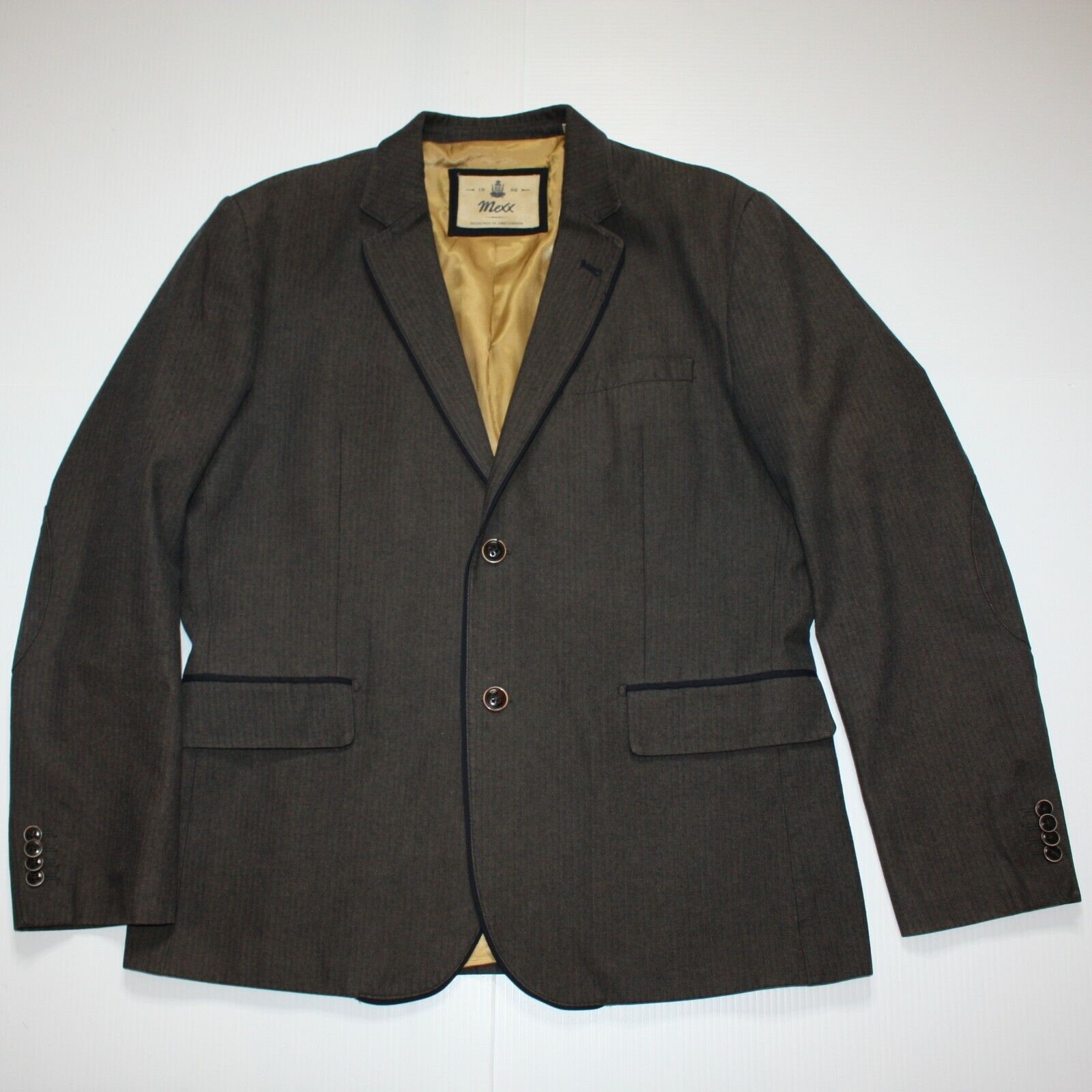 Mexx Brown Stripe 2 Button Sport Coat Blazer Jacket size US 44R | Grailed
