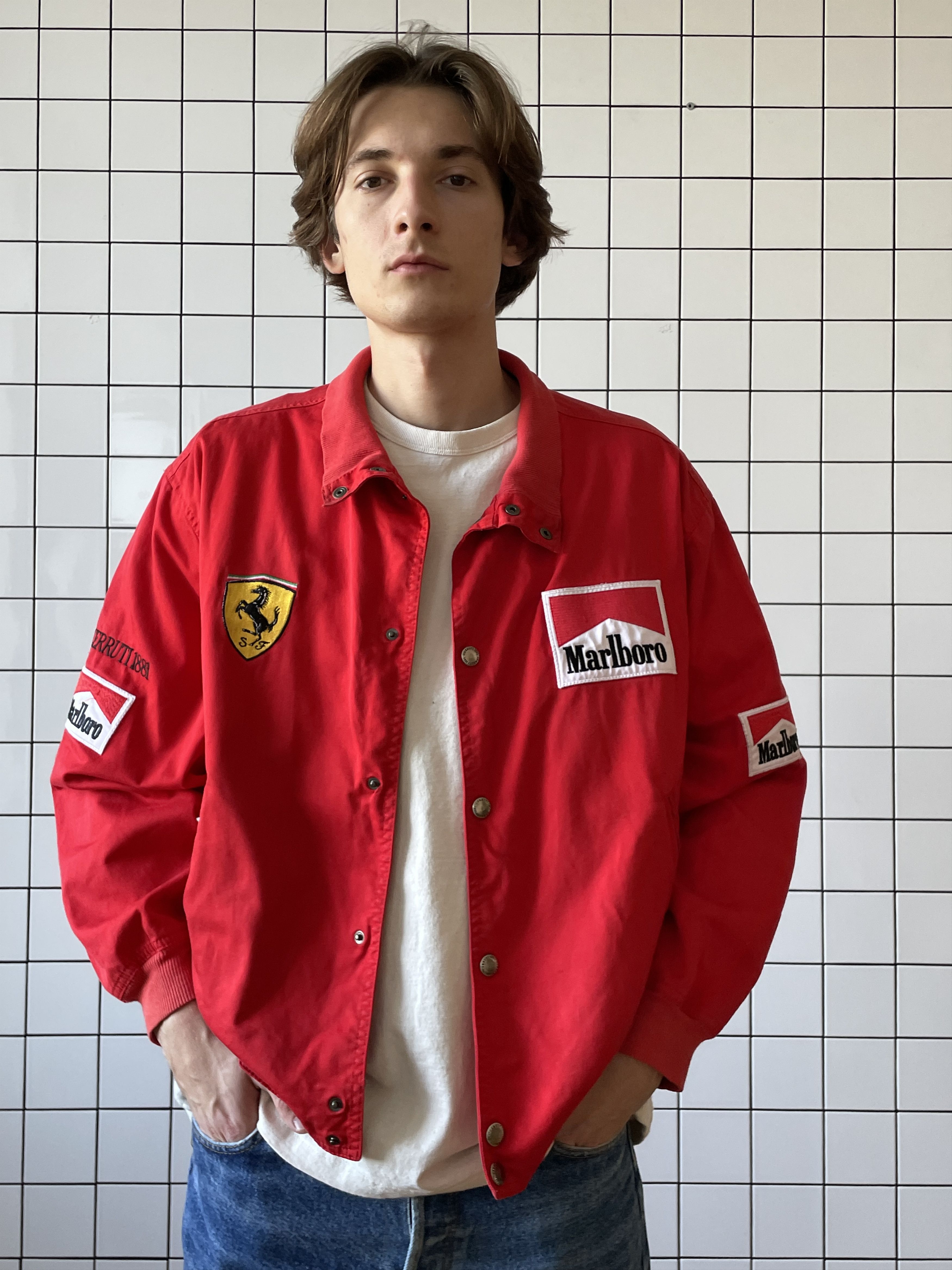 Marlboro × Racing × Vintage FERRARI MARLBORO Jacket Bomber Racing F1 ...