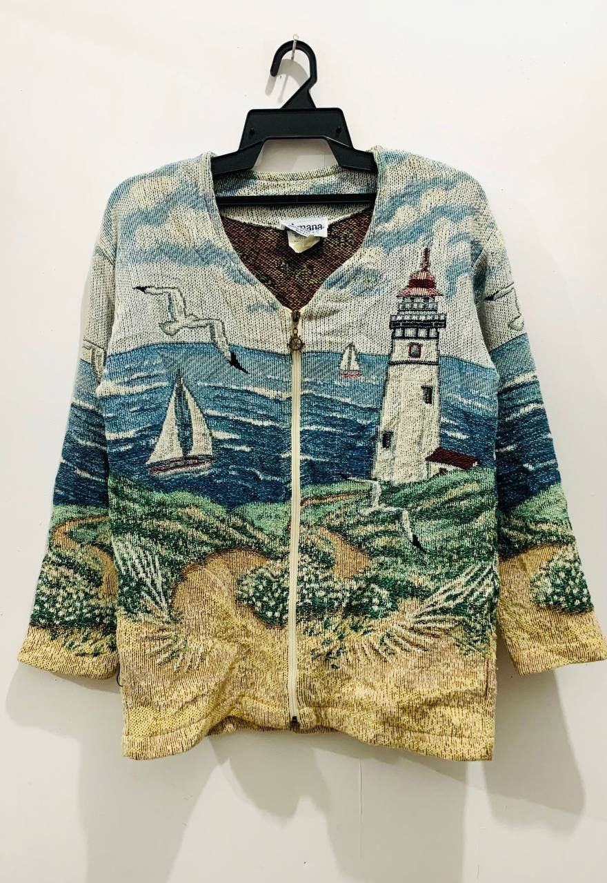 Vintage WOVEN JACKET LIGHTHOUSES VINTAGE | Grailed