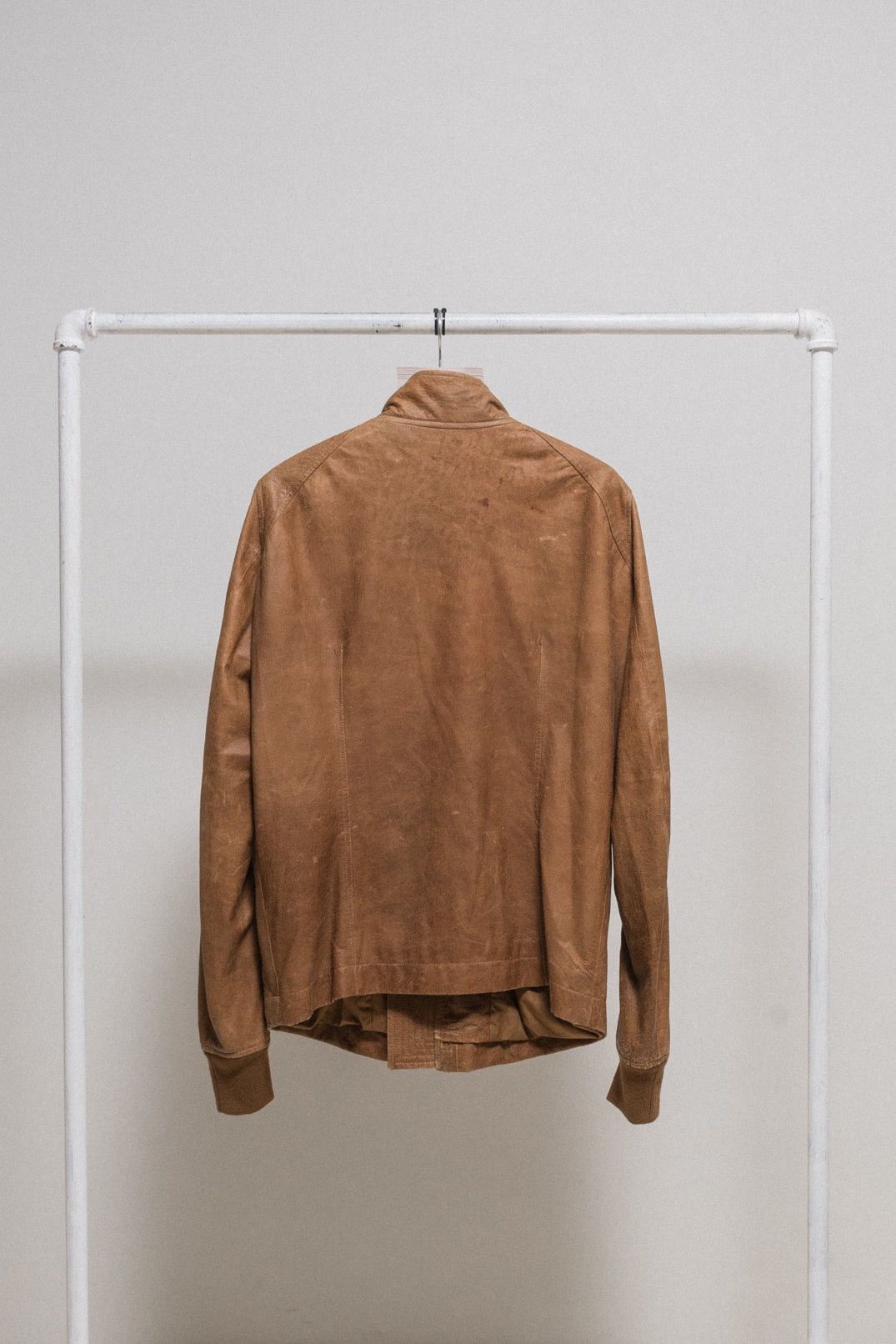 Rick Owens SS13 "ISLAND" Lamb leather honey intarsia jacket | Grailed