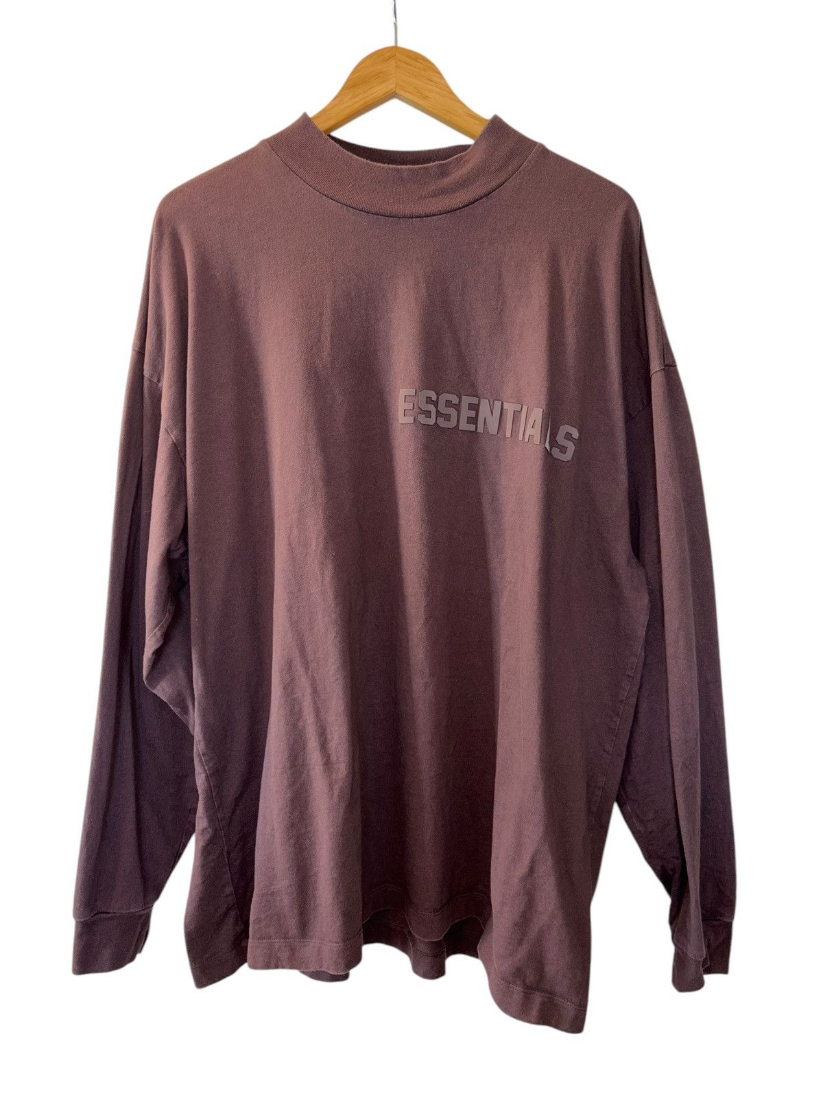 Essentials × Fear of God Fear of God Essentials Purple Logo Long Sleeve ...