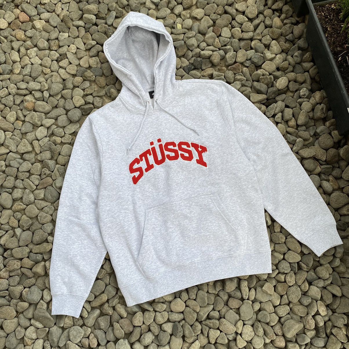 Streetwear × Stussy Stussy Red Font Hoodie | Grailed