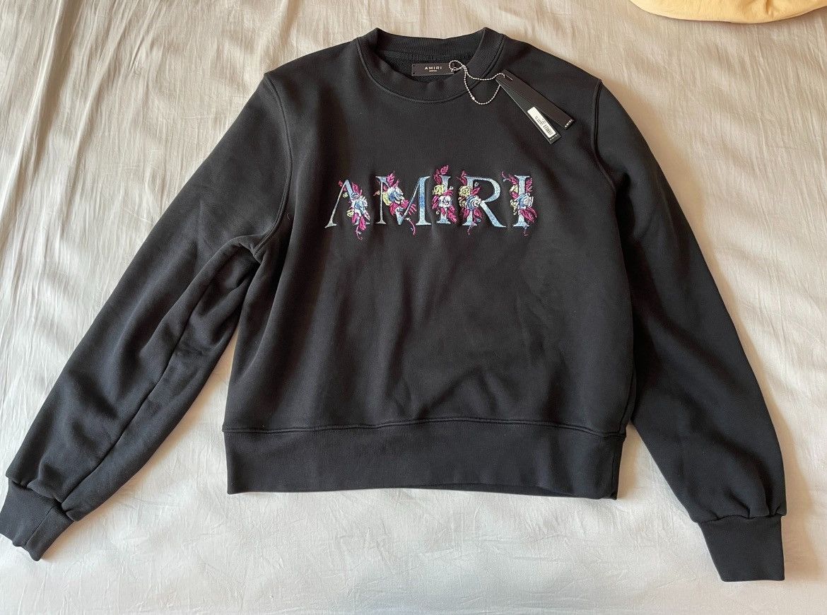 Amiri Amiri flowers and plants logo sweater | Grailed