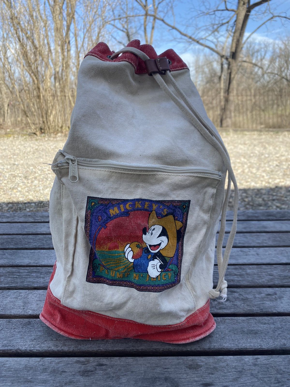 Backpack × Mickey Mouse × Vintage Vintage Mickey tomato picking ...