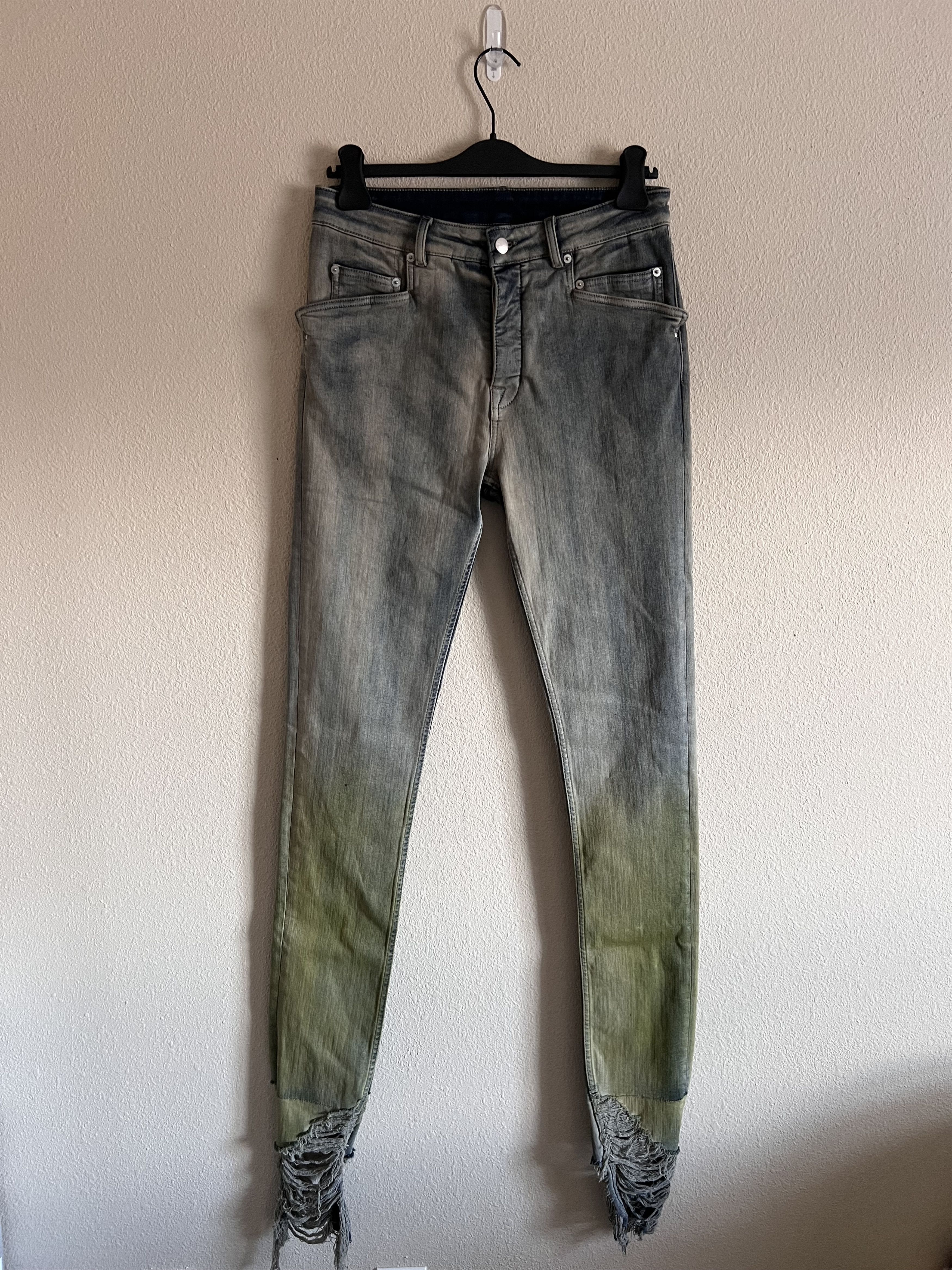 Rick Owens Rick Owens Tyrone Cut Jeans in Pearl Acid Degrade | Grailed