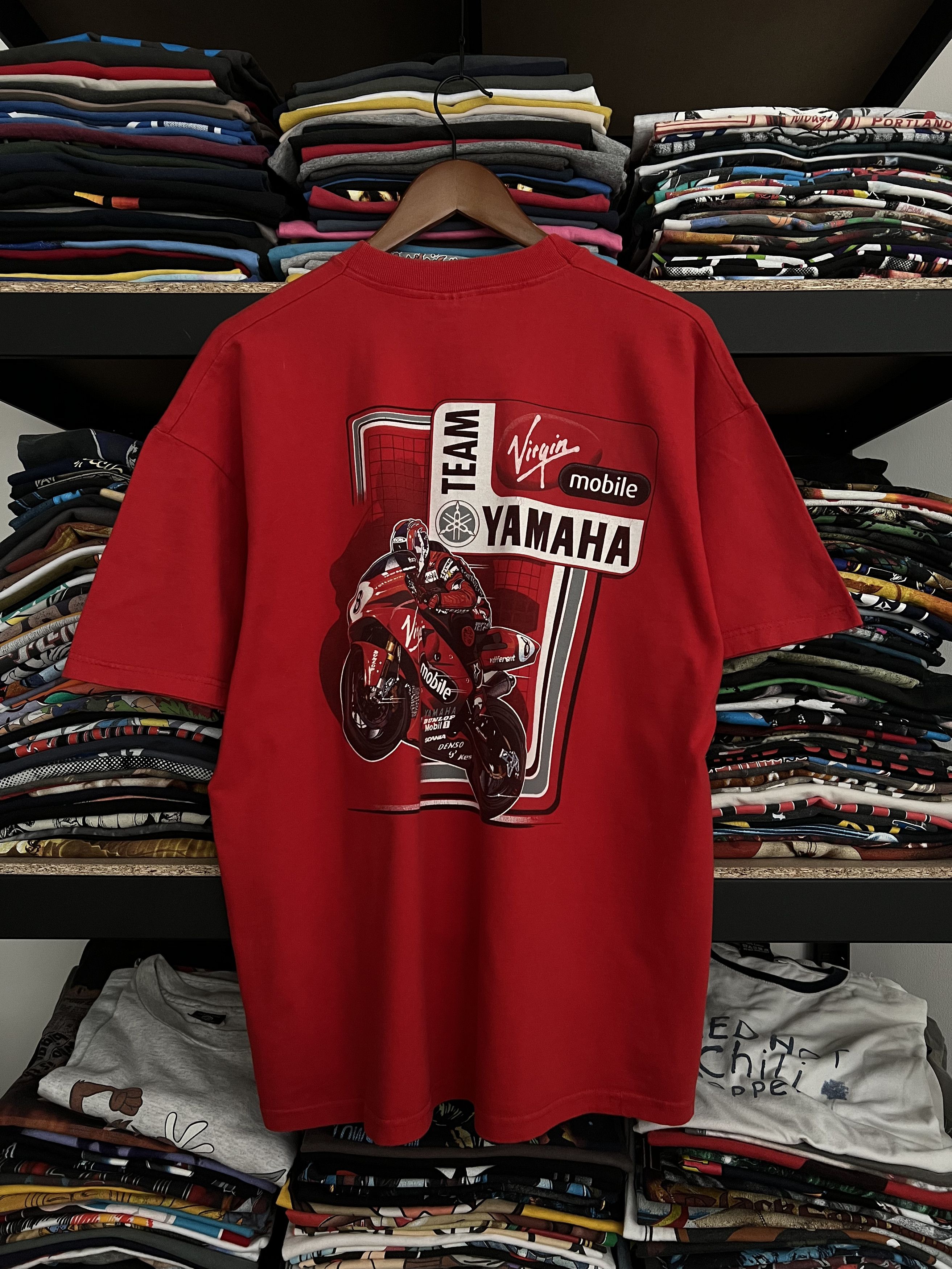 Vintage Vintage 90s Yamaha Team Virgin Mobile Moto Racing Tee | Grailed