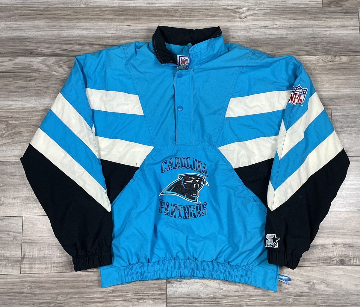 Starter × Vintage Carolina panthers vintage starter windbreaker jacket ...