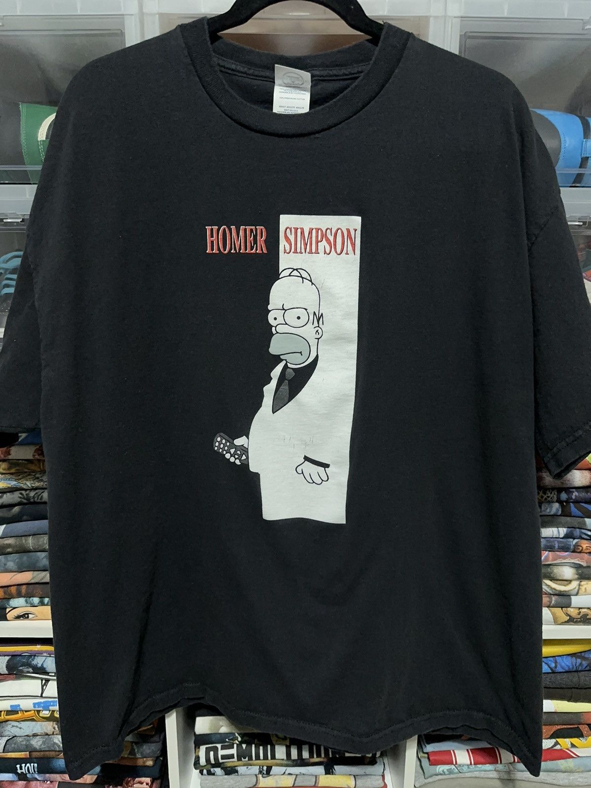 Vintage Vintage Y2K The Simpsons Homer Scarface Parody Tee XXL | Grailed