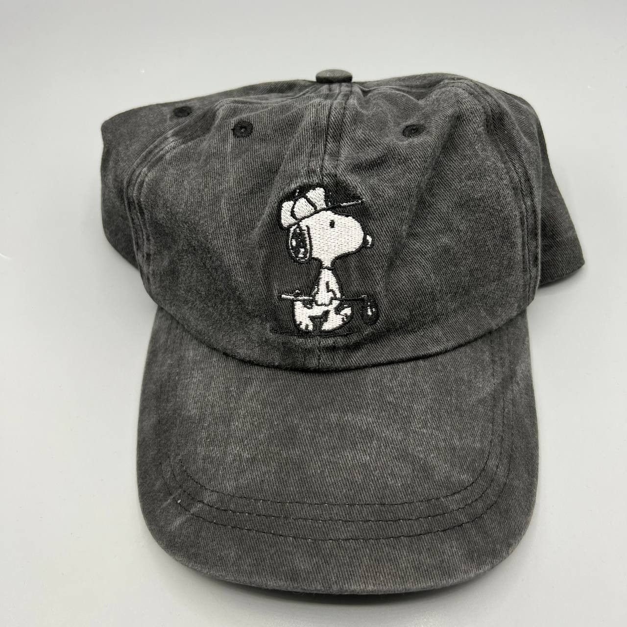 Peanuts Snoopy Hat Men Black Golf Peanuts Washed Strap Back Cap New | Grailed