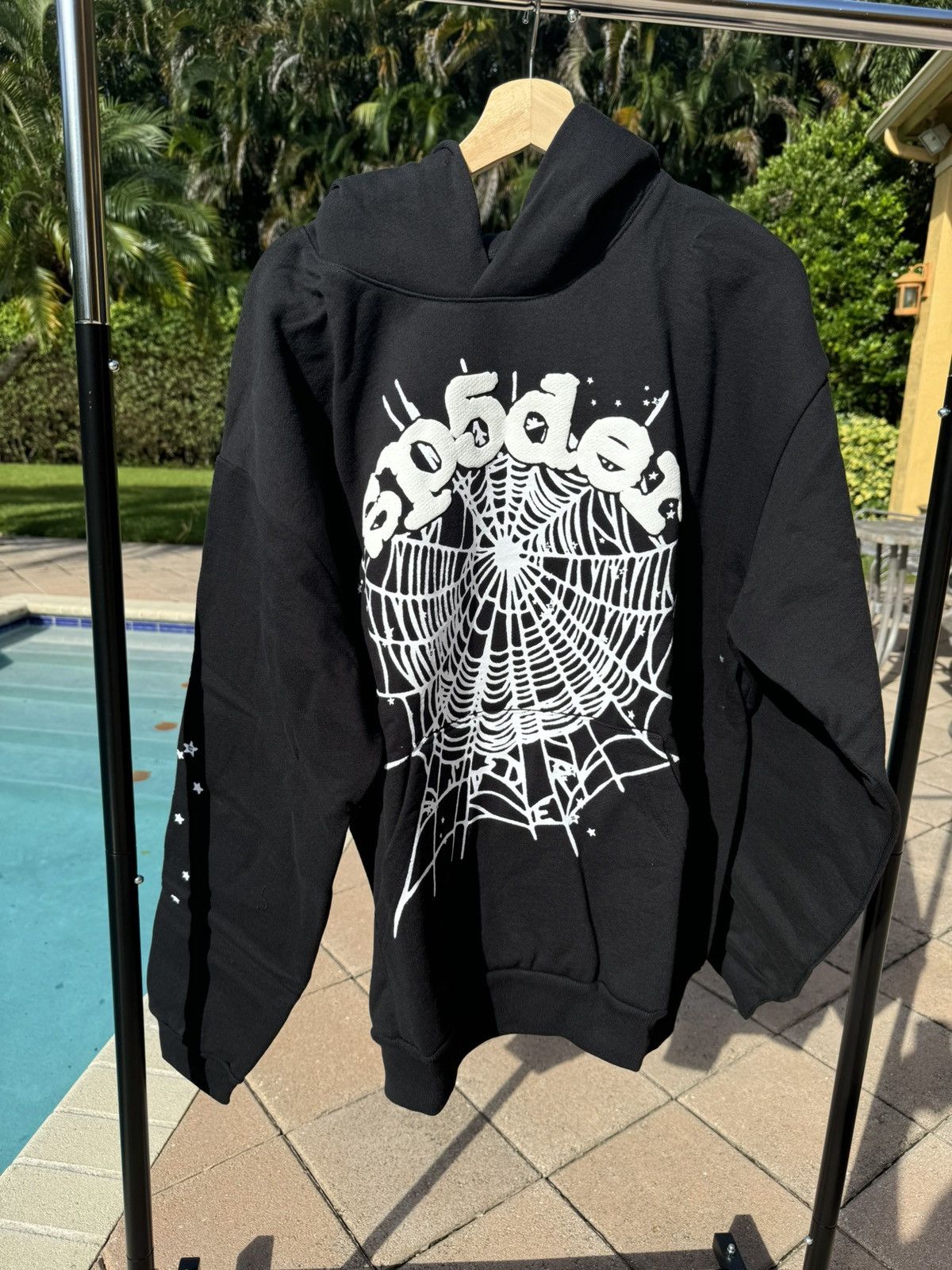 Spider Worldwide Sp5der OG Web Black Hoodie size XL | Grailed