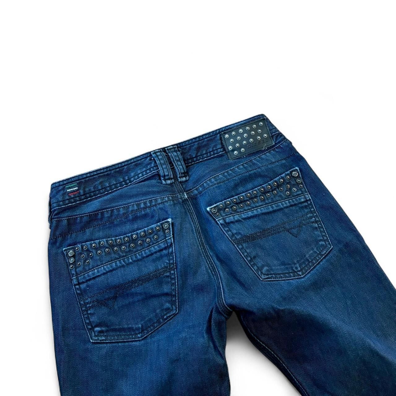VTG y2k Diesel dark rivet studded Timmen jeans 29 x 32 Italy