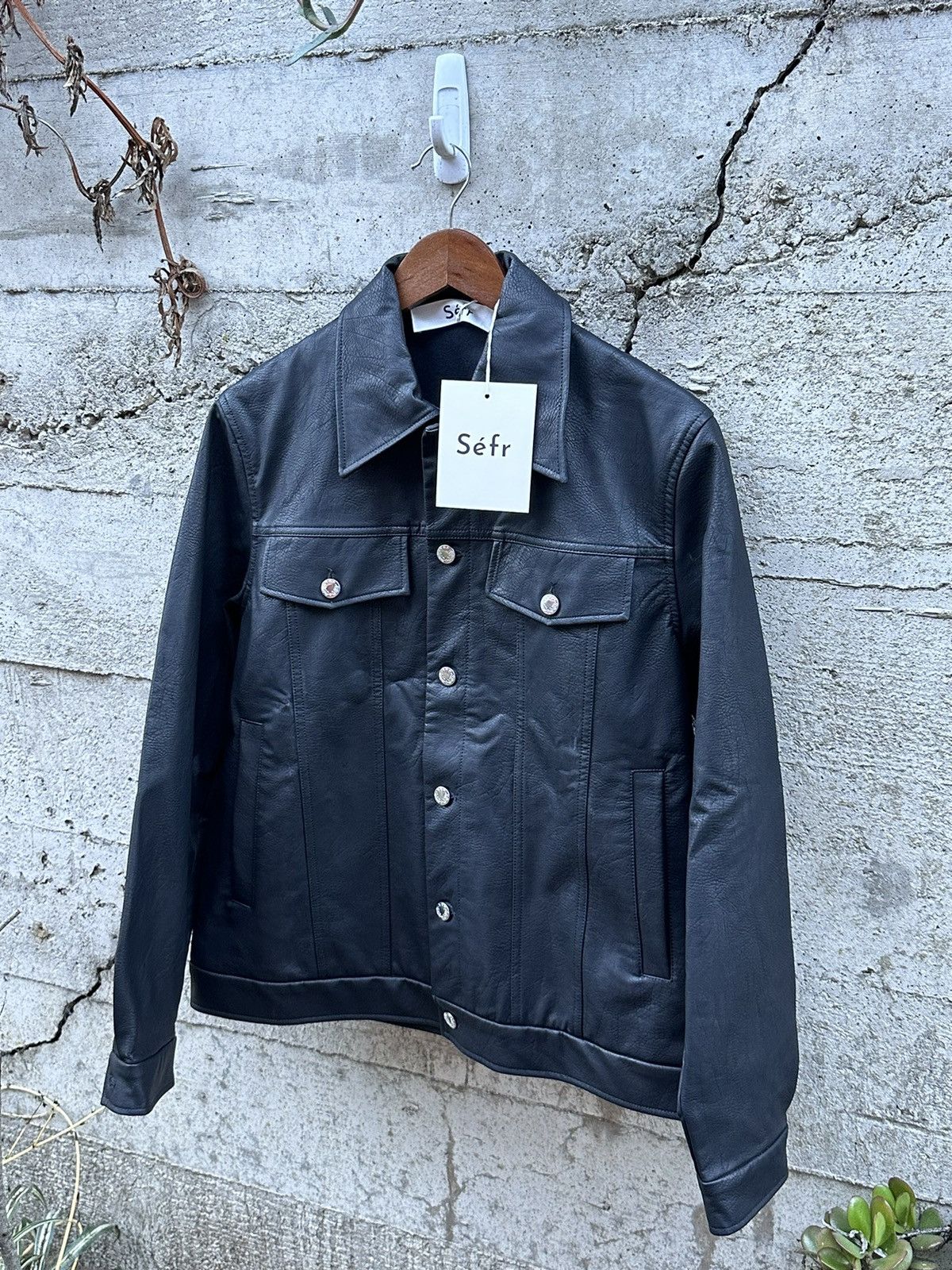 Sefr RARE GRAIL SEFR vegan lambskin trucker jacket | Grailed