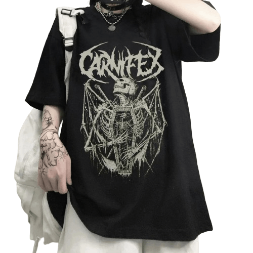Japanese Brand × Streetwear Y2K Black Demon Punk Gothic Carnifex ...