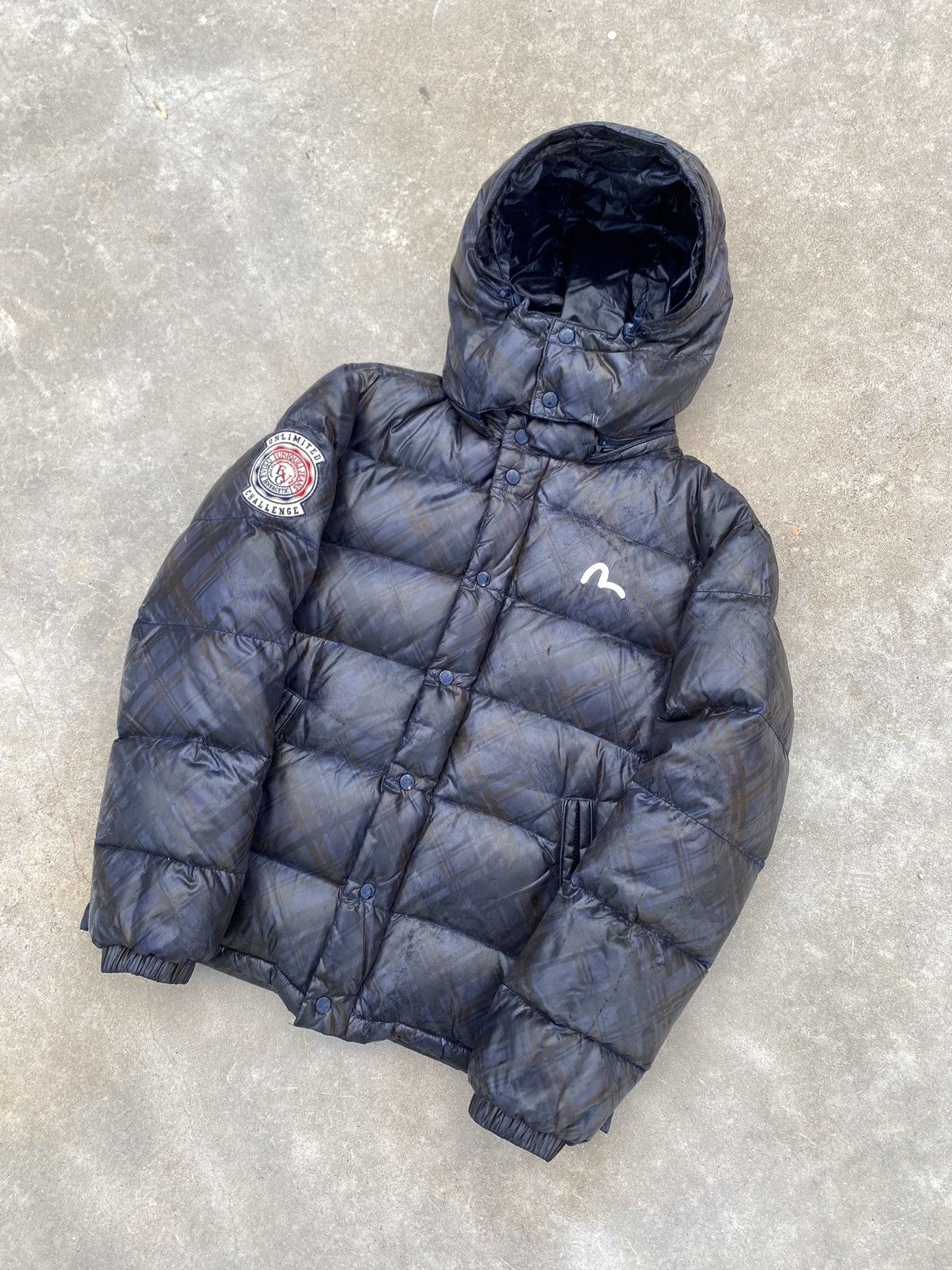 Evisu × Japanese Brand × Streetwear Evisu Puffer Down Jacket | Grailed