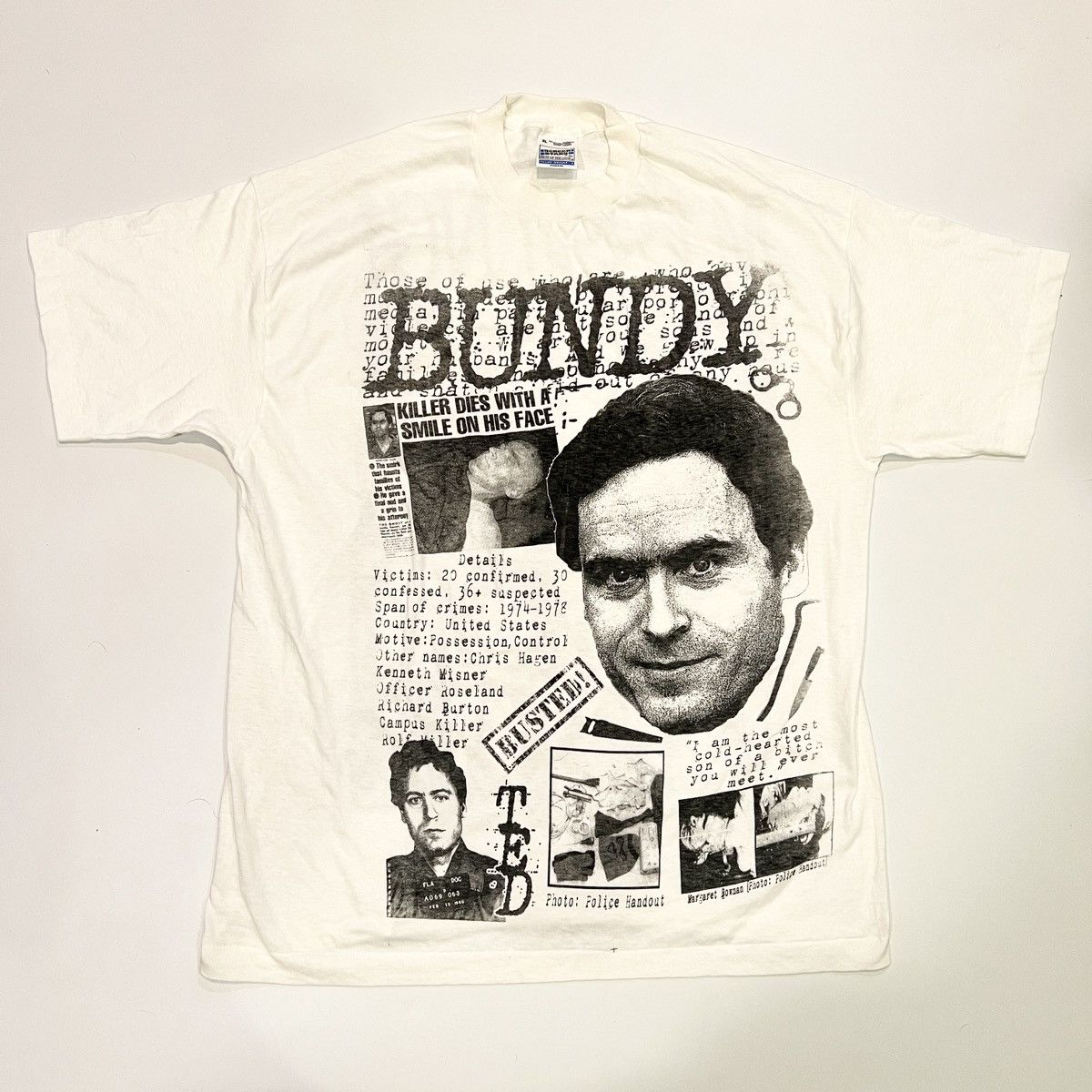 Very Rare × Vintage ted bundy vintage tshirt shirt 90s horror killer ...