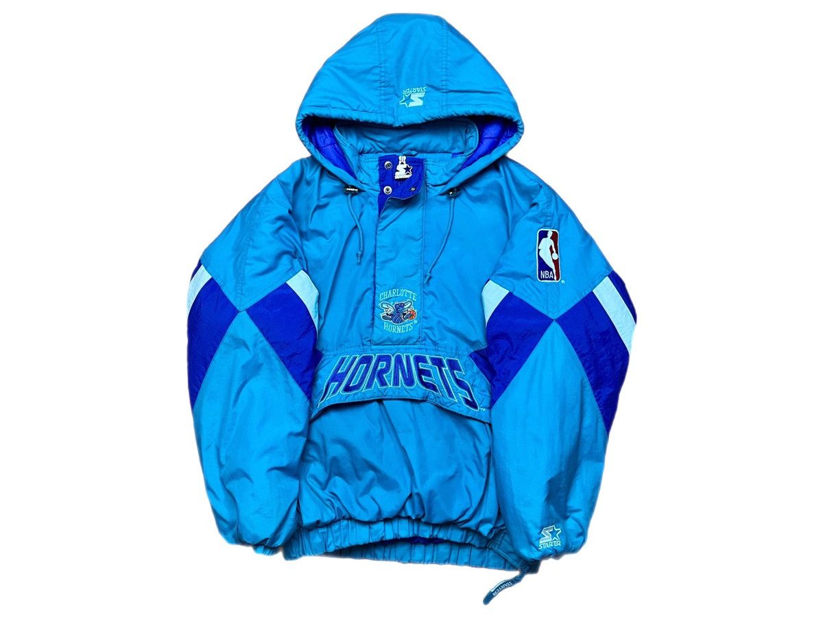 Champion Vintage Charlotte Hornets Starter Pullover Puffer Jacket | Grailed
