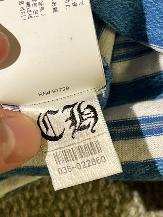 Chrome Hearts Chrome hearts Blue and white polo | Grailed