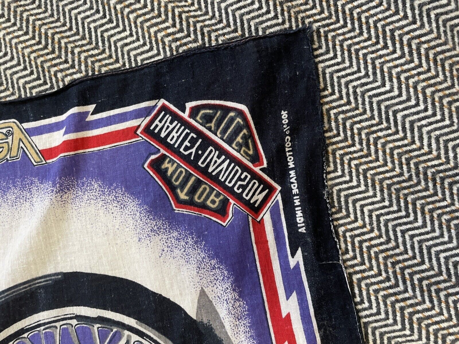 Harley Davidson × Vintage VINTAGE MOTOR HARLEY DAVIDSON BANDANA SCARF ...