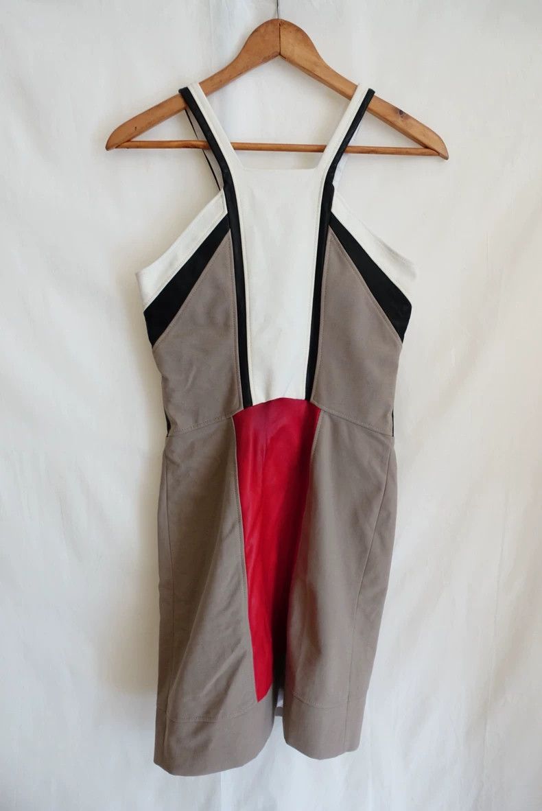 Helmut Lang Helmut Lang size 2Patchwork leather sling dress 2501-Nextar ...