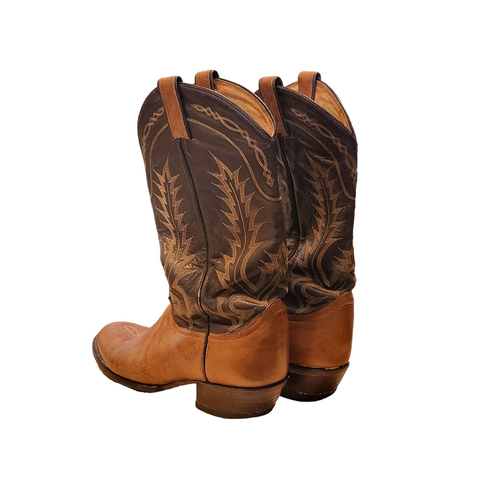 Tony Lama Tony Lama 6531 Cowboy Boots Men Sz 9 T Bullhide Leather Shru ...