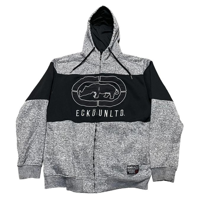 Ecko Unltd. Vintage Y2K Hoodie Mens Large Full Zip Ecko Unltd Logo 2000s | Grailed