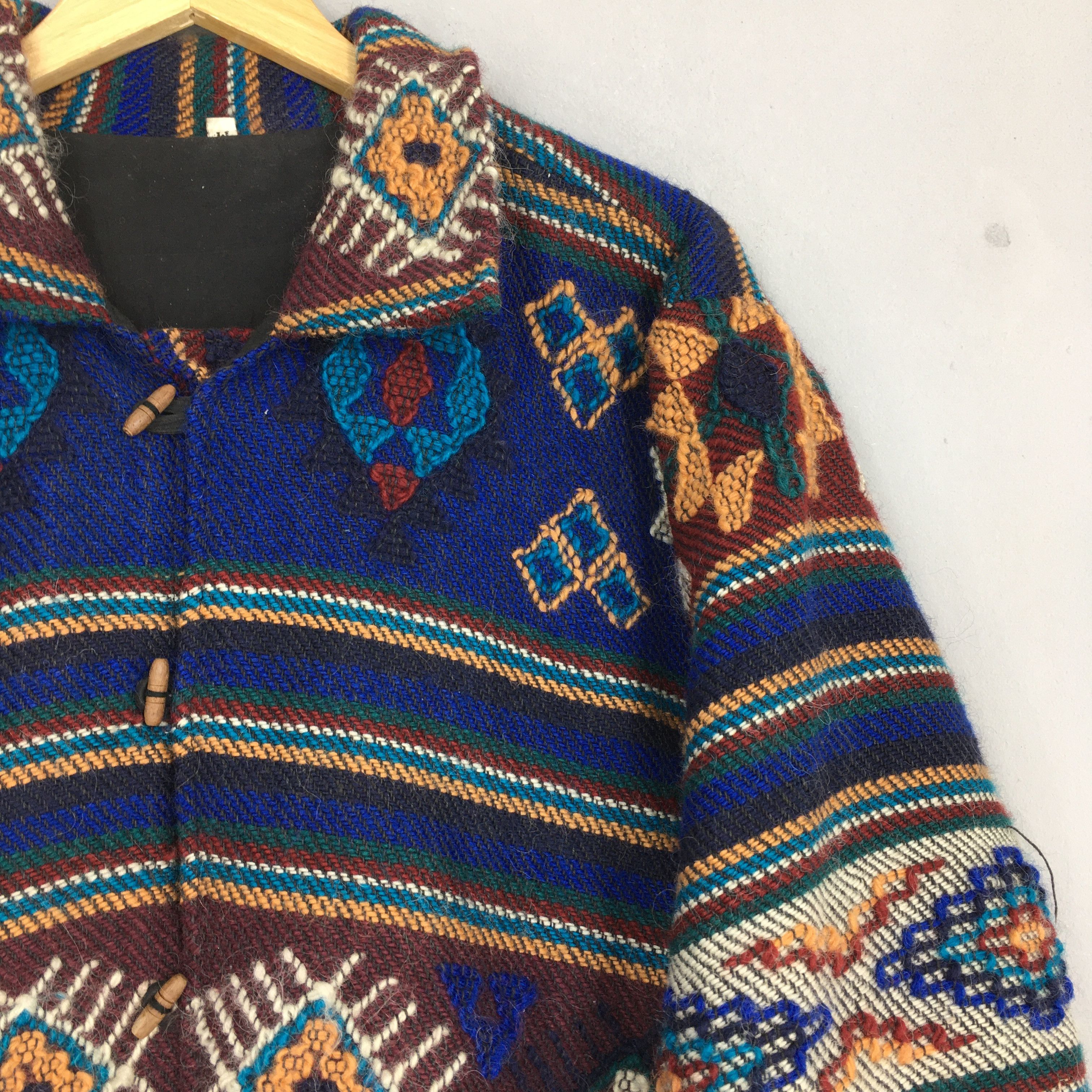 Native Vintage Abstract Aztec Navajo Warm Up Wool Jacket Medium | Grailed