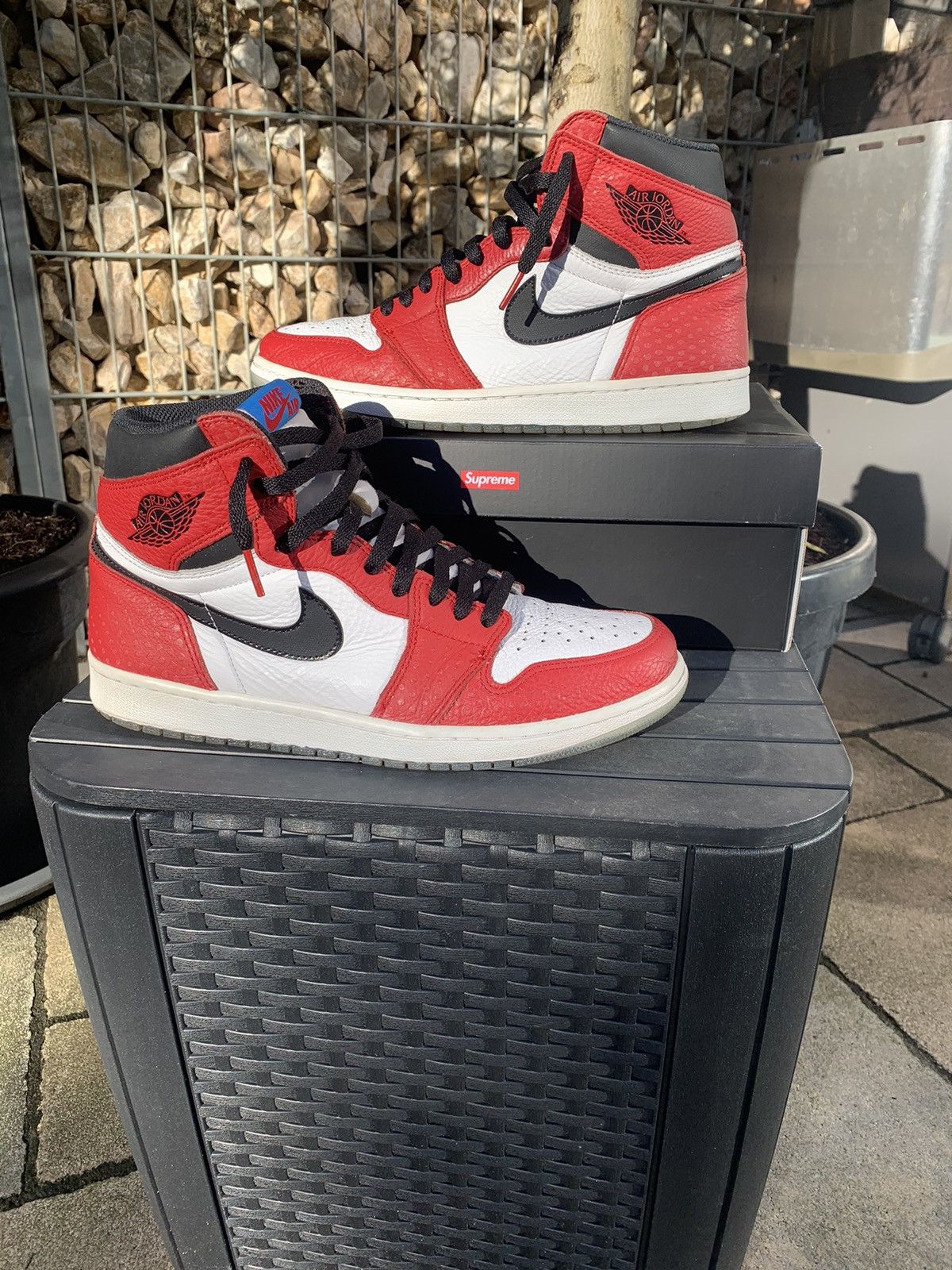 Supreme Jordan 1 High Spiderman OG 2018(No Travis Scott or off white ...