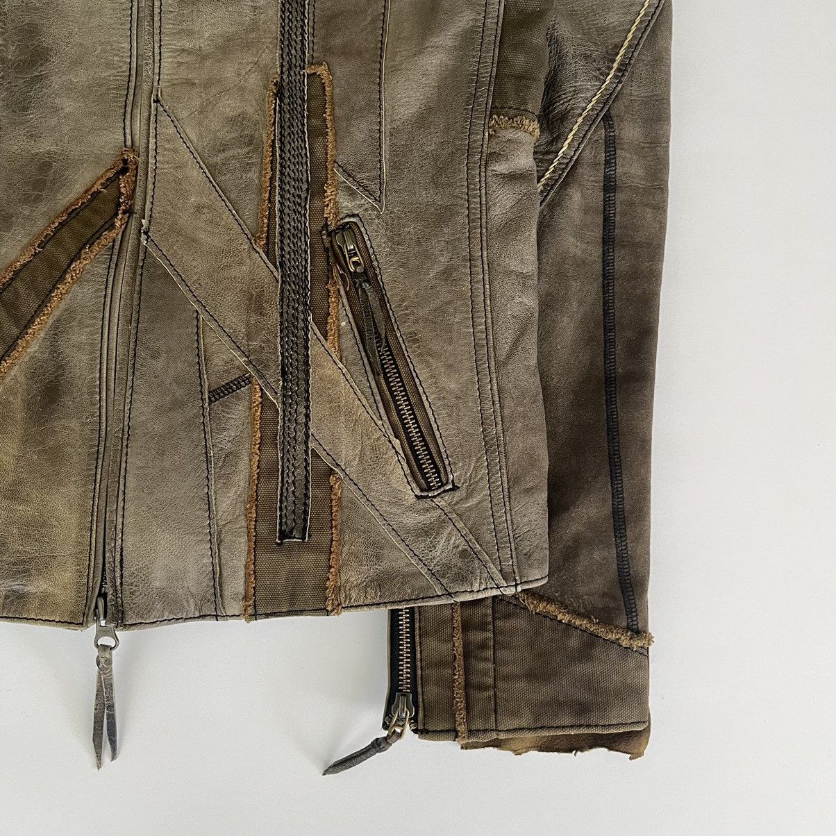 14th Addiction 14th Addiction 2000's Desert Rider Moto Leather Jacket ...