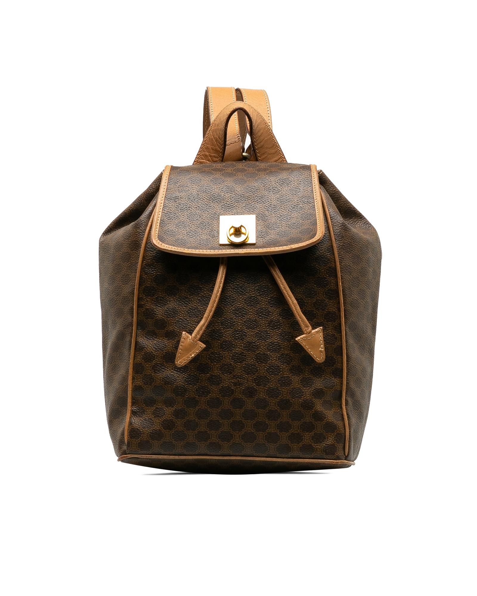 Celine Coated Canvas Backpack with Leather Trim | Grailed