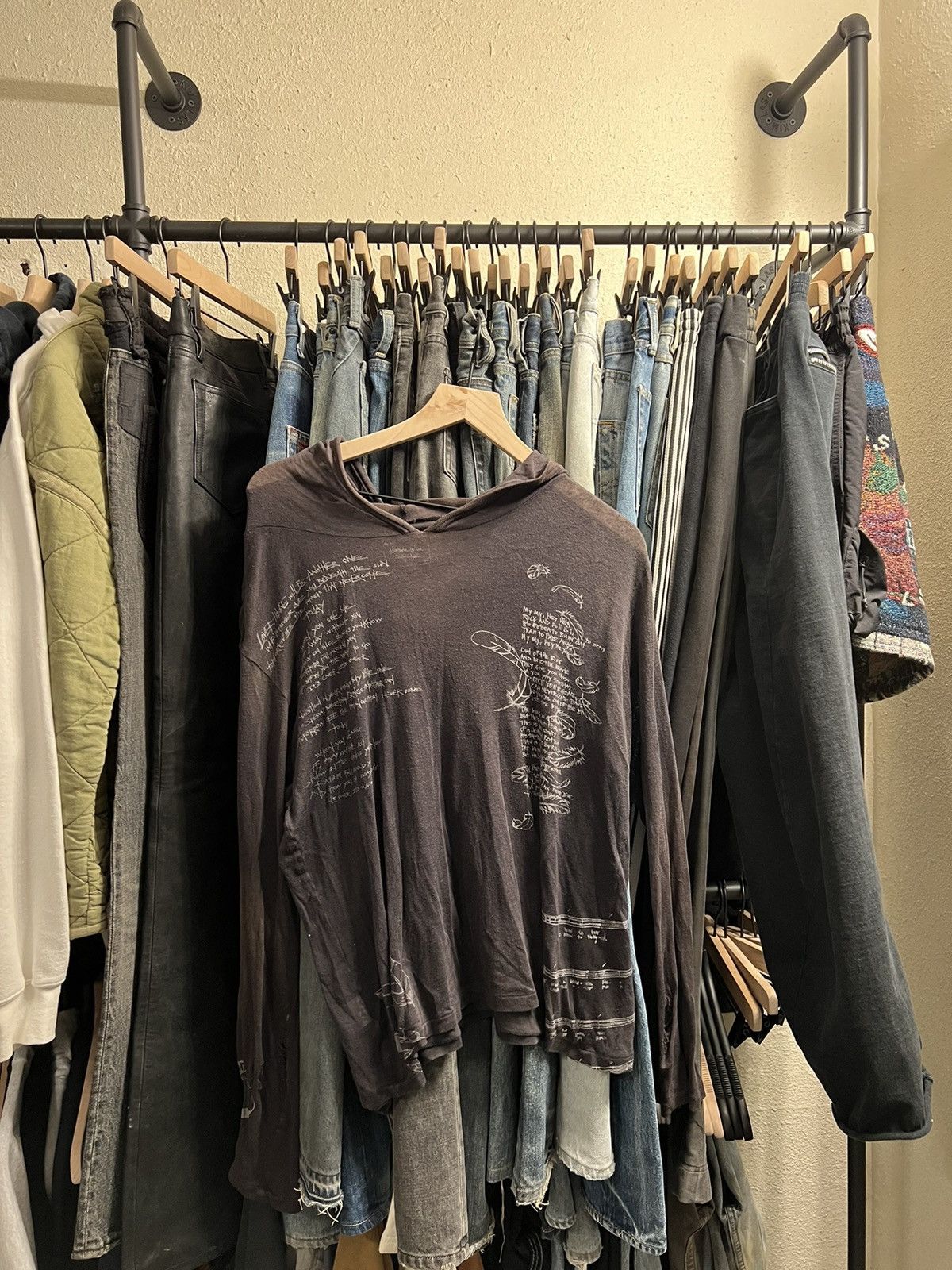 Number (N)ine × Takahiromiyashita The Soloist. Number (N)ine SS08 Birds Neil Young Hooded ...