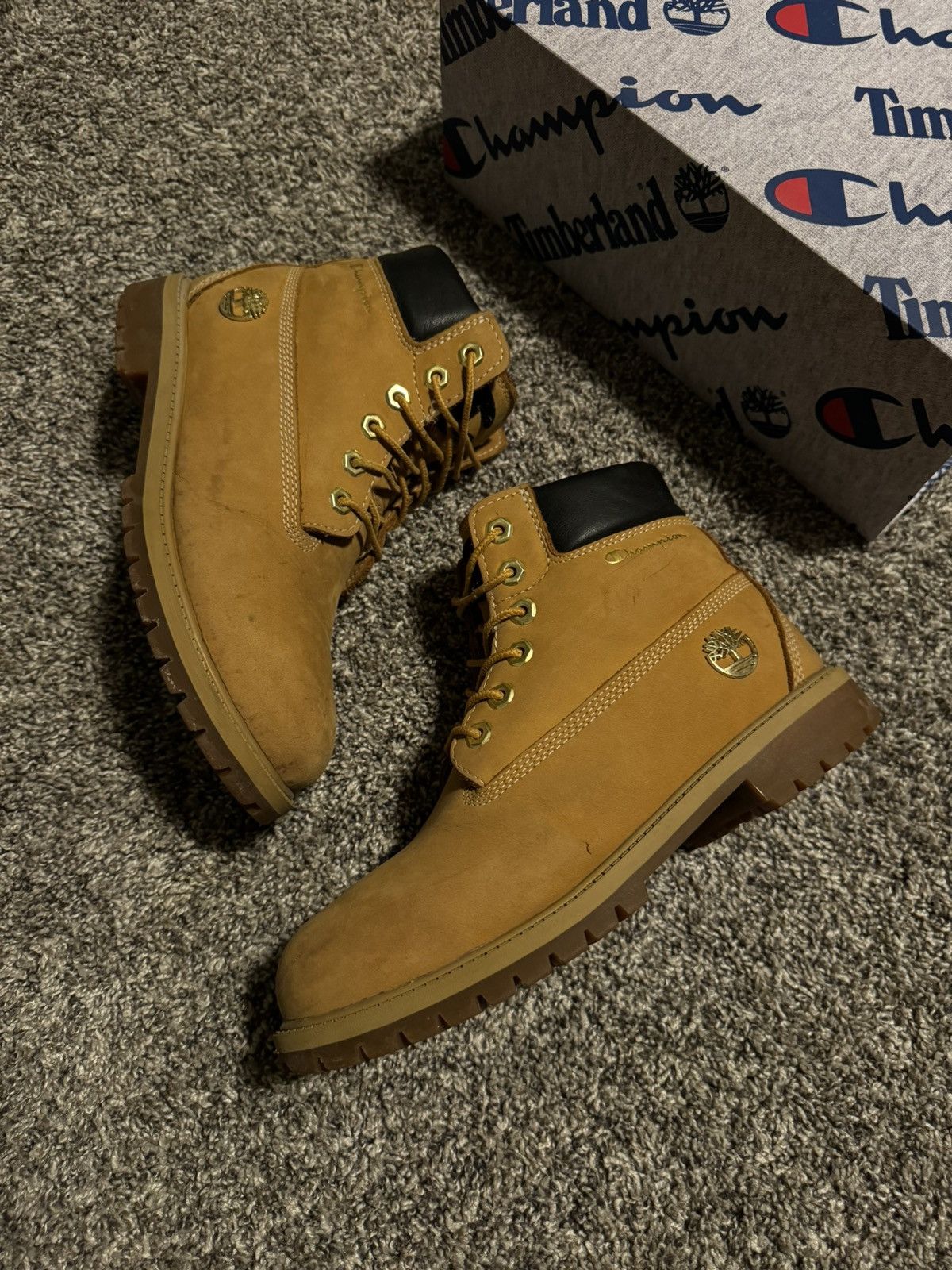 Champion × Timberland Timberland x Champion Shearling Boot | Grailed