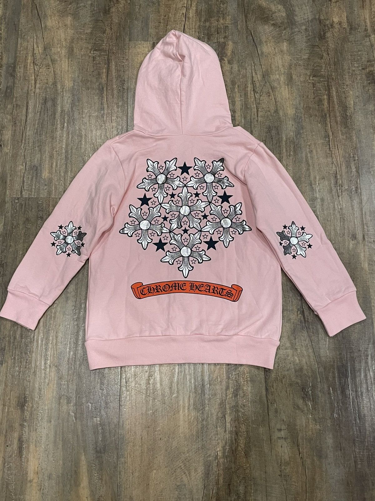 Chrome Hearts RARE Chrome Hearts Kids Ninja Stars Logo Pink Zip Up ...