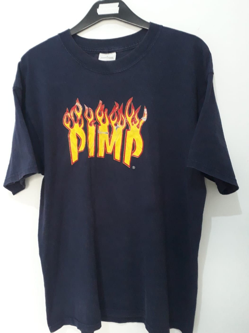 Streetwear × Thrasher RARE Vintage Pimp Gear Flaming PIMP t shirt | Grailed