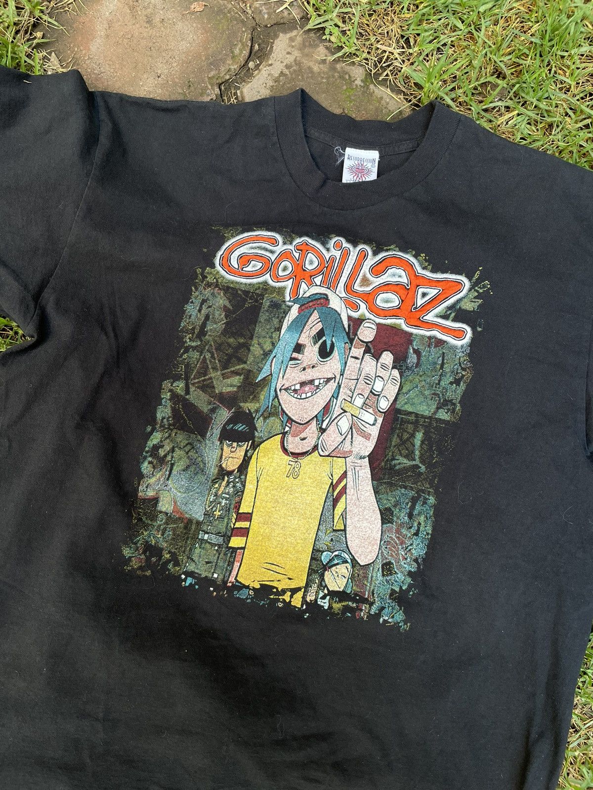 Vintage 2001 Gorillaz Resurreccion Embroidered Mexican Bootleg Tee ...