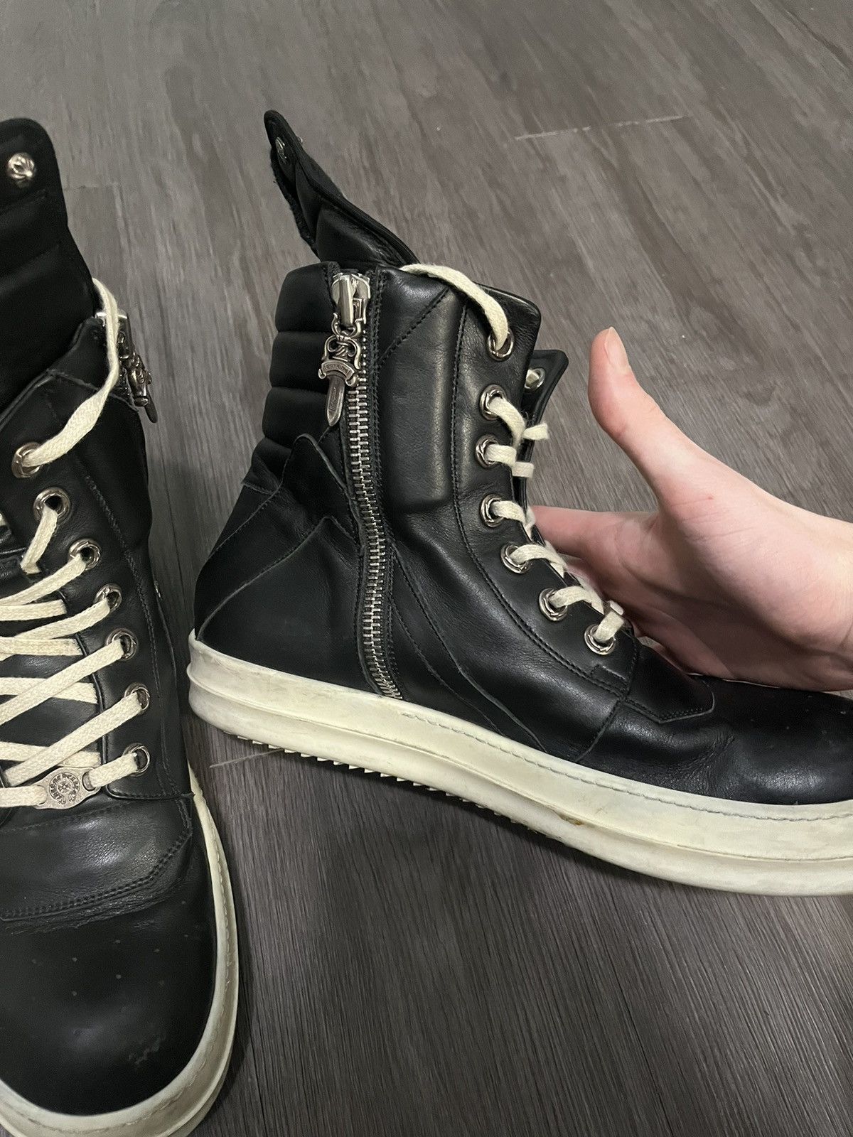 Chrome Hearts × Rick Owens Rick Owen X Chrome Heart Geobaskets | Grailed