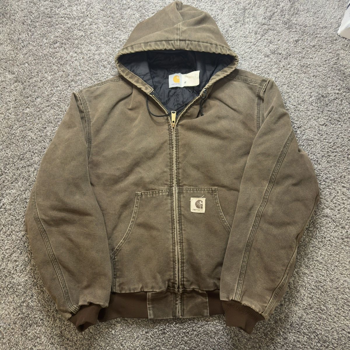Carhartt × Vintage Vintage 1997 Mocha Carhartt Jacket Union Made | Grailed