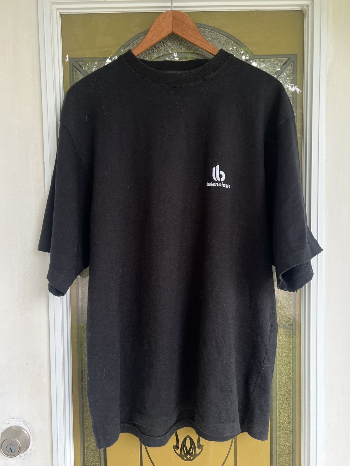 Balenciaga Tik Tok Logo Balenciaga T Shirt Black Grailed