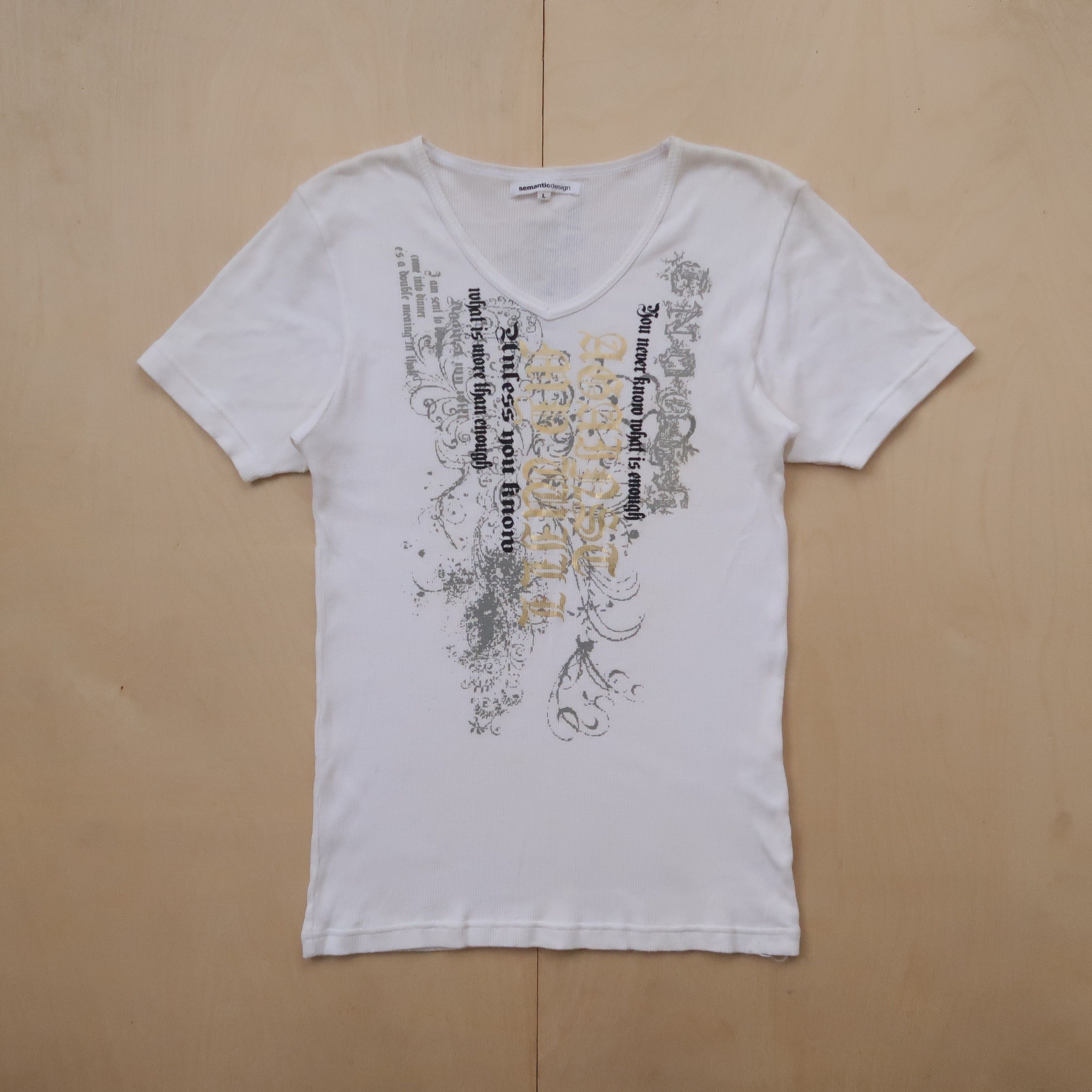 Japanese Brand × semanticdesign Vintage Semantic Design Poem Tee T ...