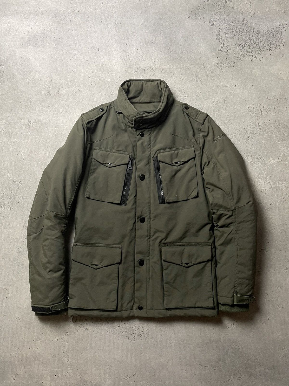 Military × Schott × Vintage Vintage Schott Dark Green Bomber Jacket ...