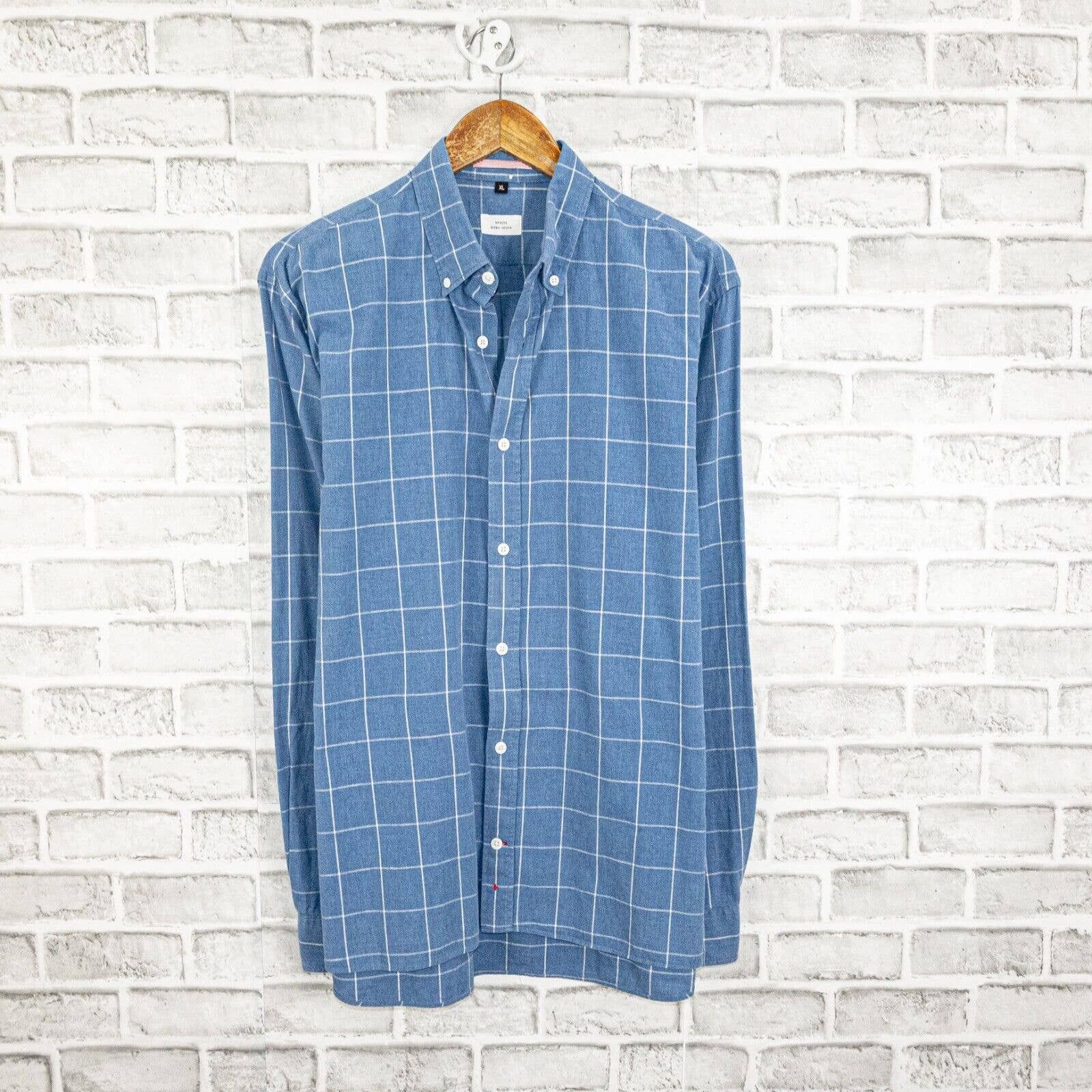 Apolis APOLIS Global Citizen Button Down Shirt Blue windowpane | Grailed