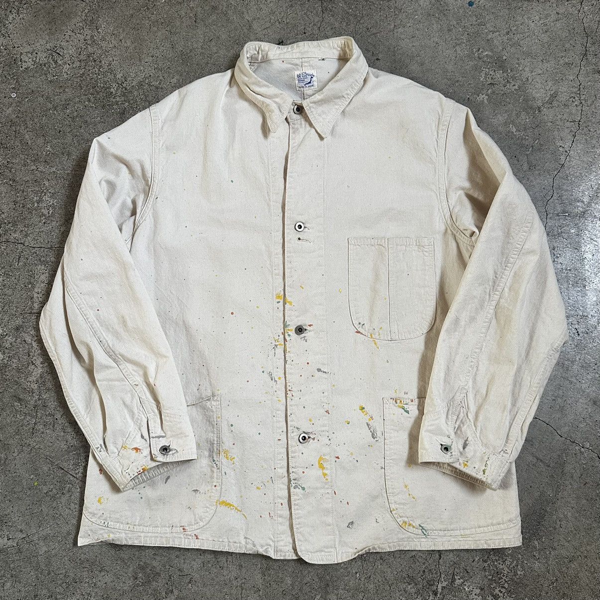 Orslow Orslow 1940’s Paint Splattered Kinari Denim Coverall | Grailed