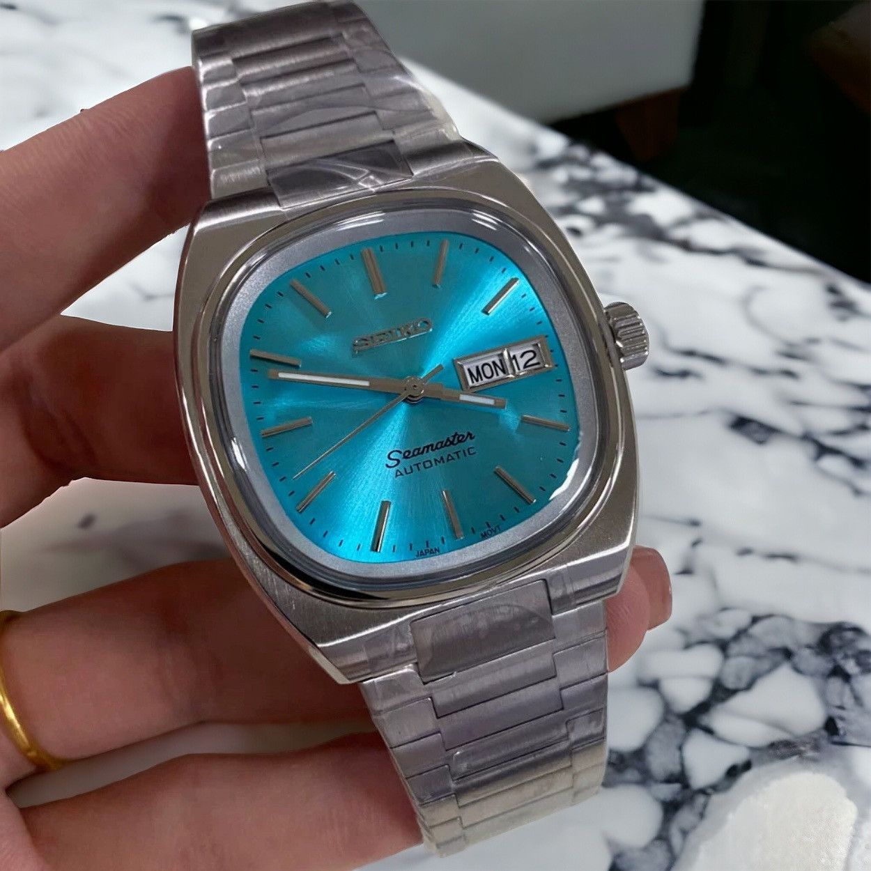 Japanese Brand × Seiko × Watch Seiko Mod NH35 Seamaster Turquoise Dial ...
