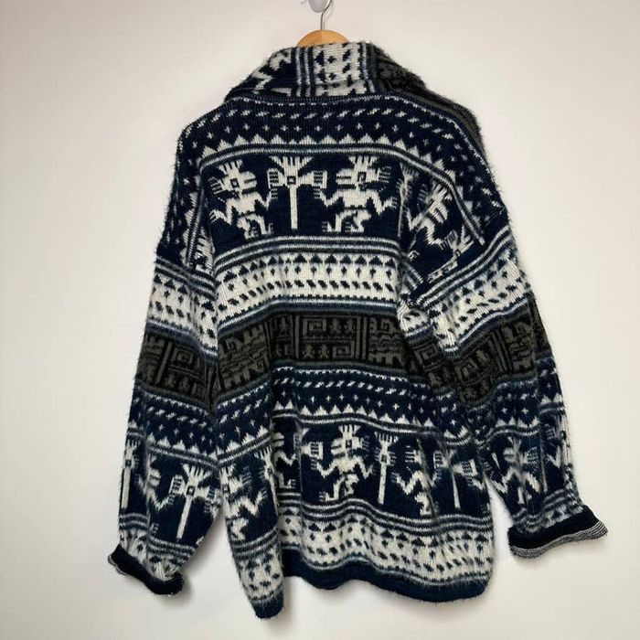 Vintage Vintage Wool Jacket 90s Ruminahui Made in Ecuador Coat Blue ...
