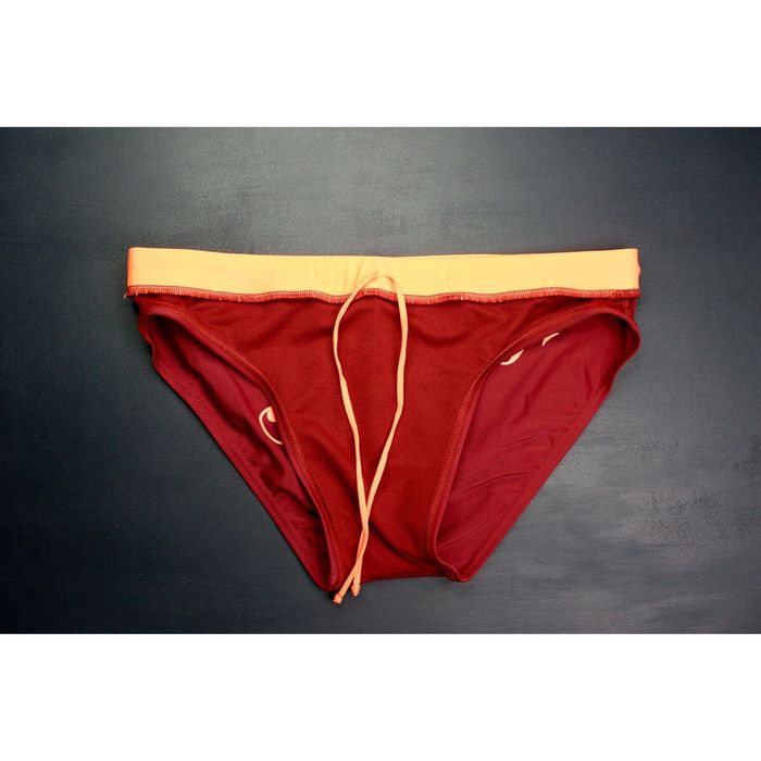 Speedo Speedo men Burgundy red logo swim brief swimwear | Grailed