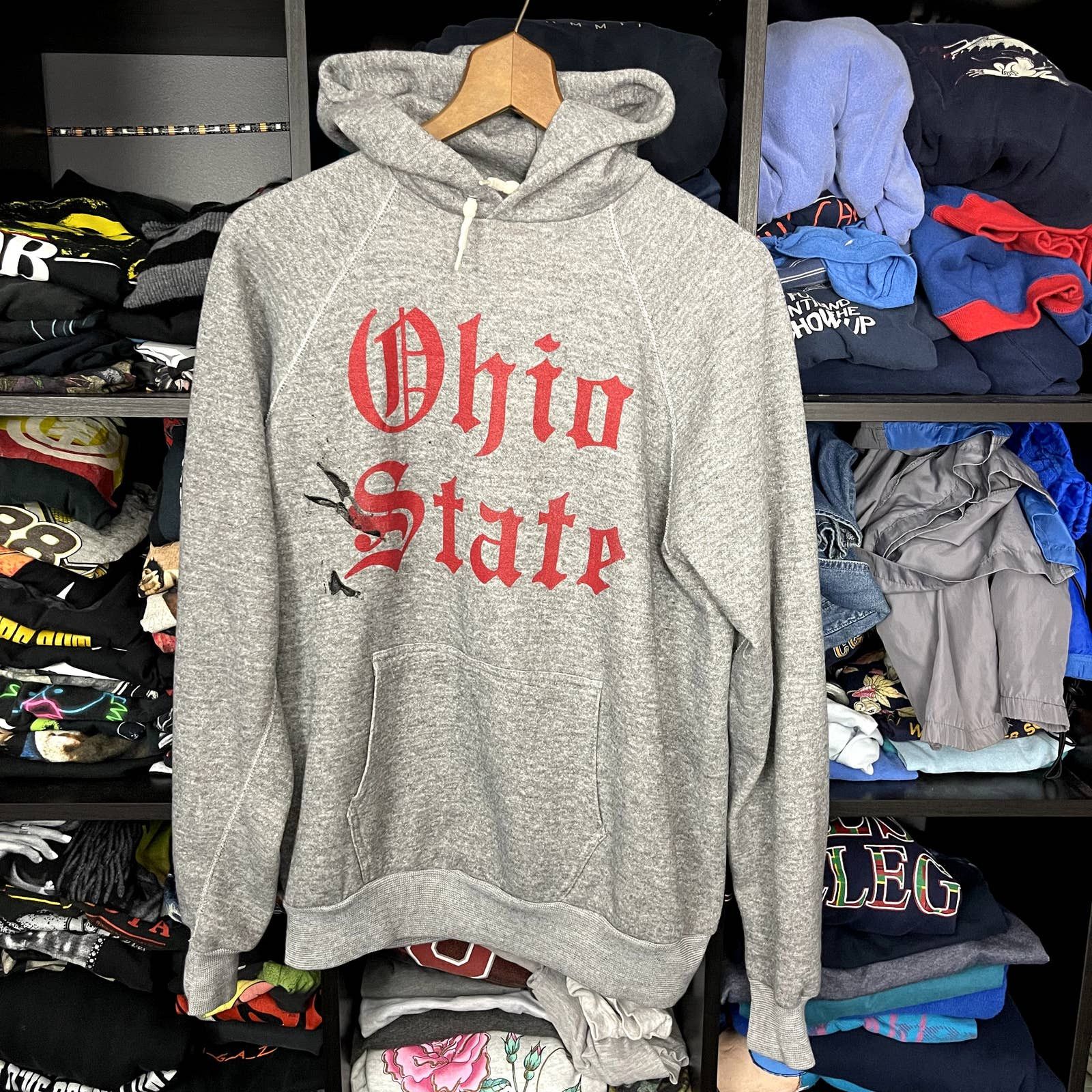 Vintage Vintage Ohio State University Hoodie 80s Old English L/M | Grailed