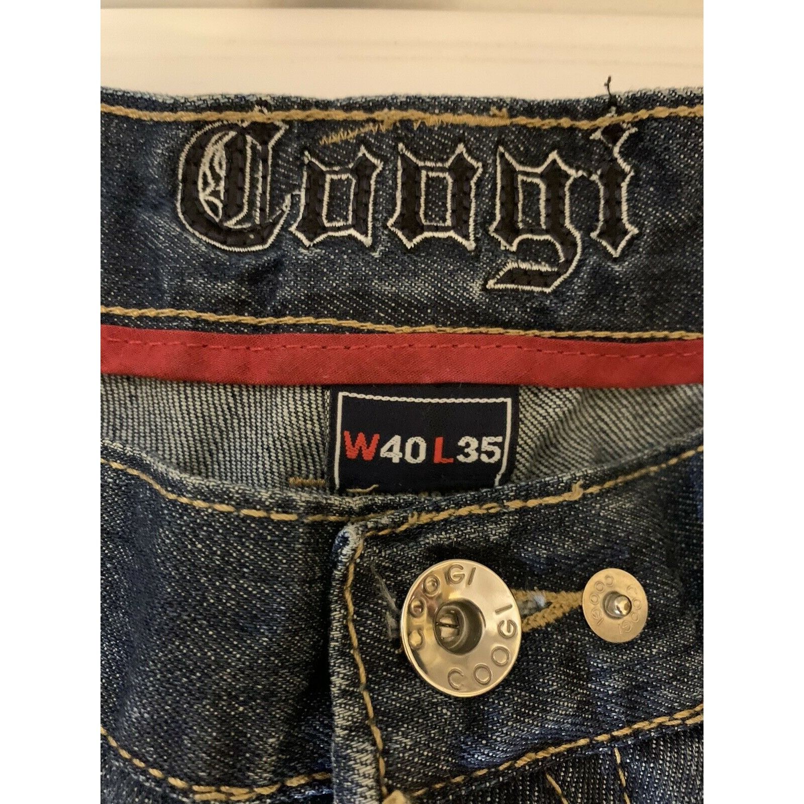 Coogi Coogi Men's Blue Sz 40 x 35 5-Pocket Embroidered Jeans Urban ...