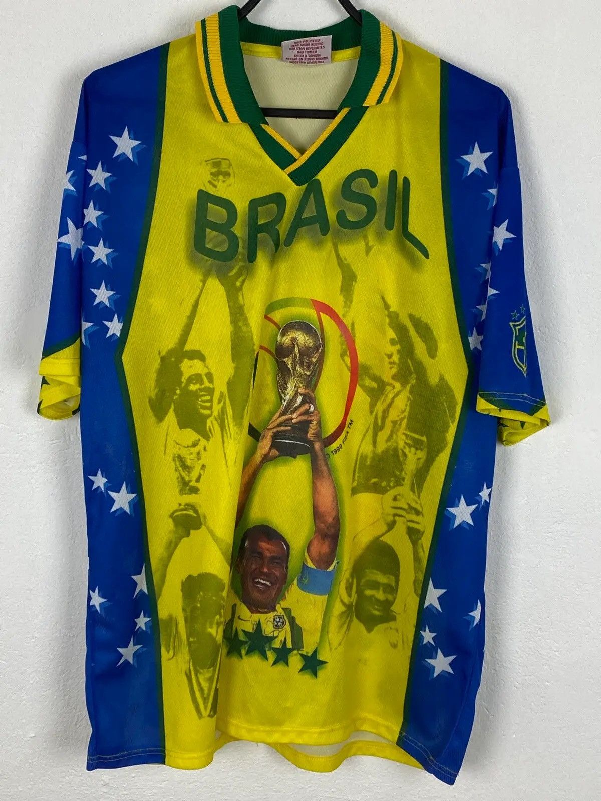 Soccer Jersey × Vintage 00s Vintage Brasil 2002 World Cup Fifa Winners ...