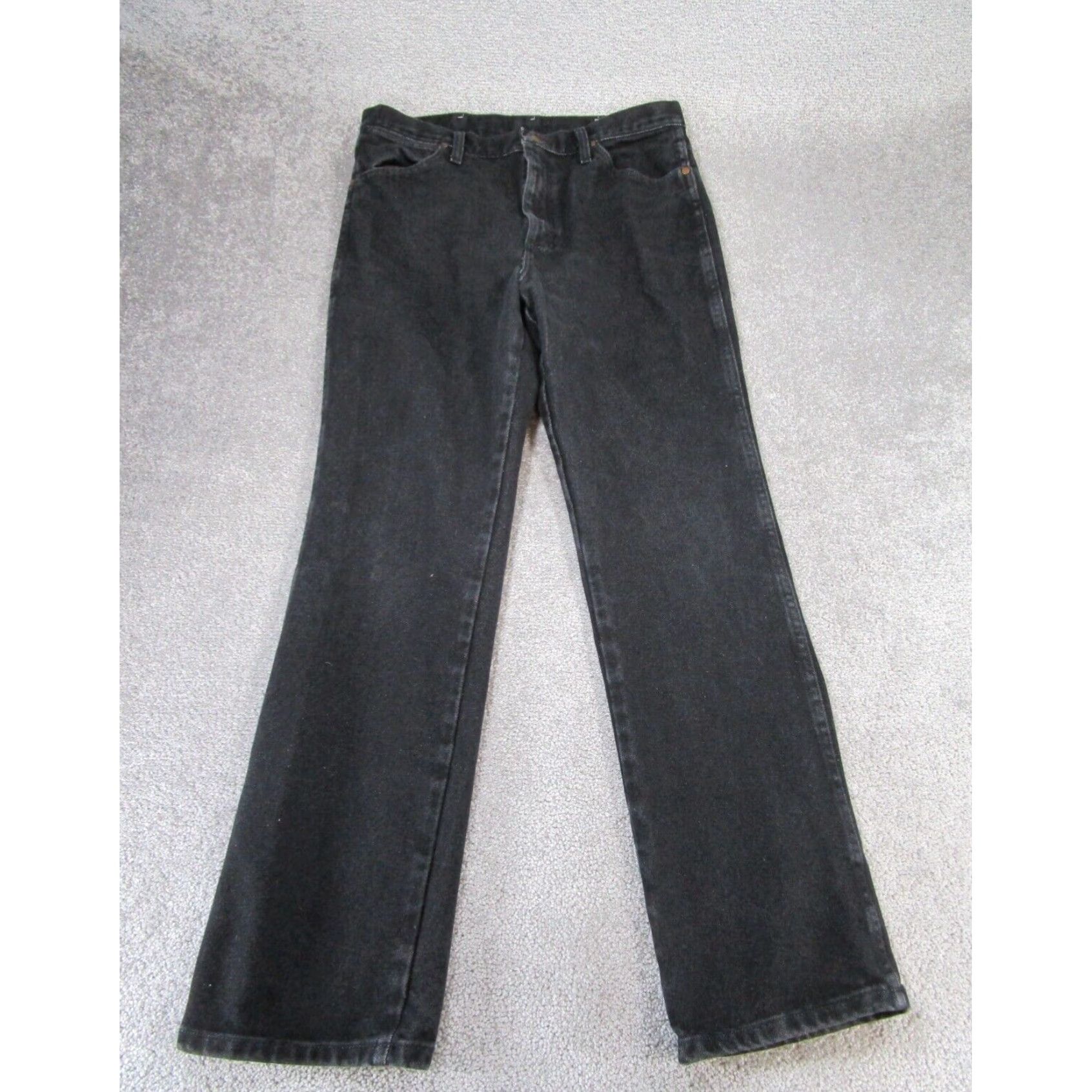 Wrangler Mens Cowboy Cut Wrangler 938 Slim Fit Black Denim Jeans 36 ...