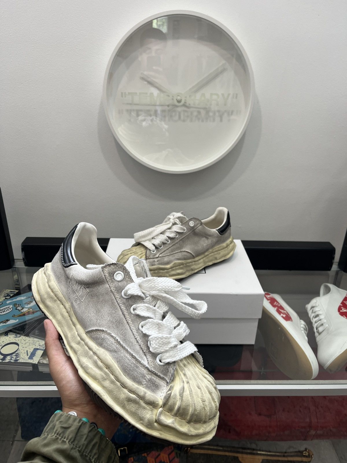 Maison MIHARA YASUHIRO Maison Miharayasuhiro Blakey Distressed Canvas ...